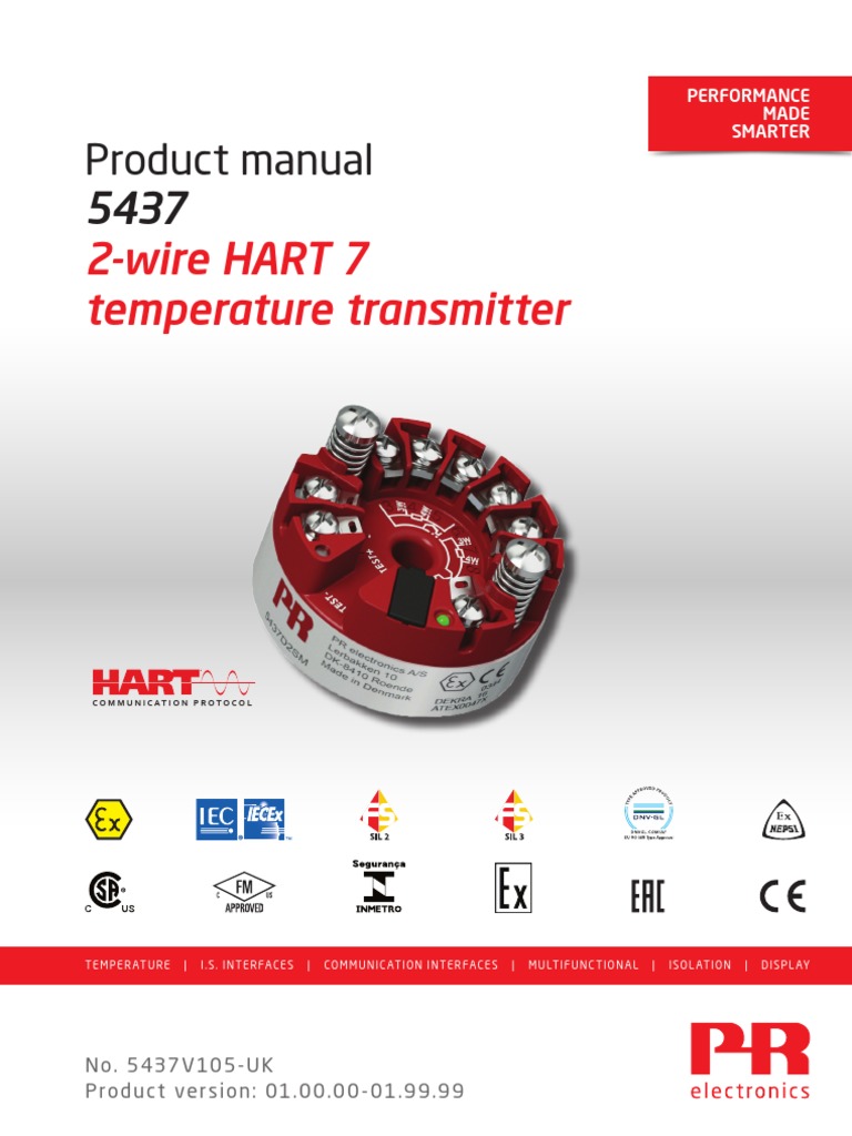 Product Manual: 2-Wire HART 7 Temperature Transmitter | PDF ...