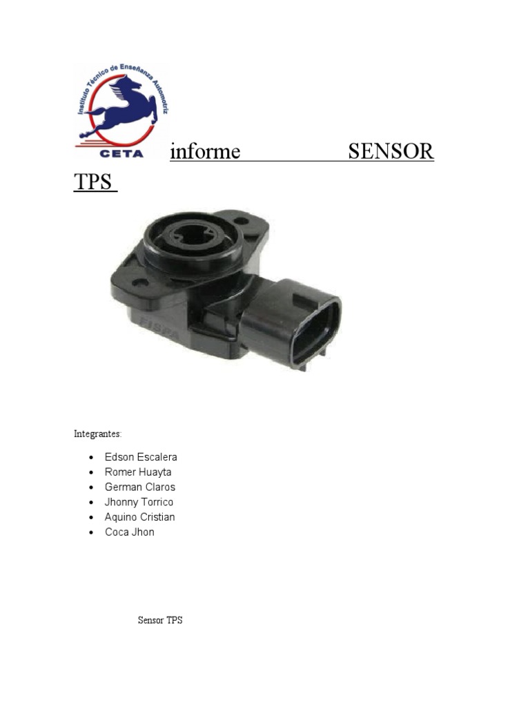 Tipos y Funcionamiento del Sensor TPS | PDF | Ciencia y matemáticas