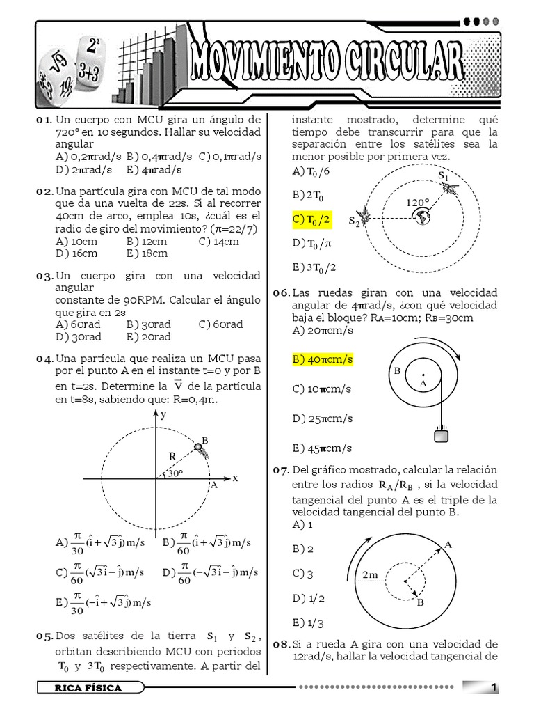 07 Mov. Circular | PDF | Velocidad | Cantidades fisicas