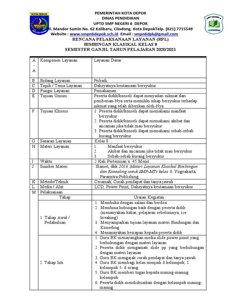 RPL BK Bersyukur | PDF | Pengembangan Diri