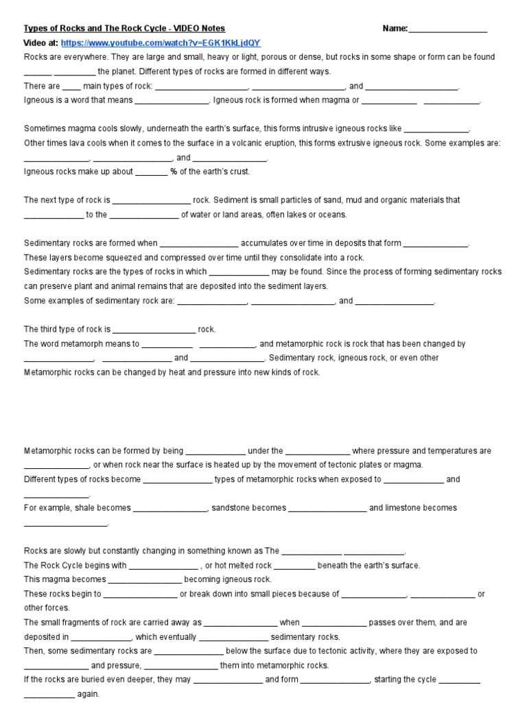 Rock Cycle Basics for Students | PDF | Rock (Geology) | Sedimentary Rock