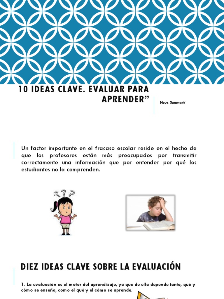 10 Ideas Clave Neus Sanmarti | PDF | Evaluación | Aprendizaje
