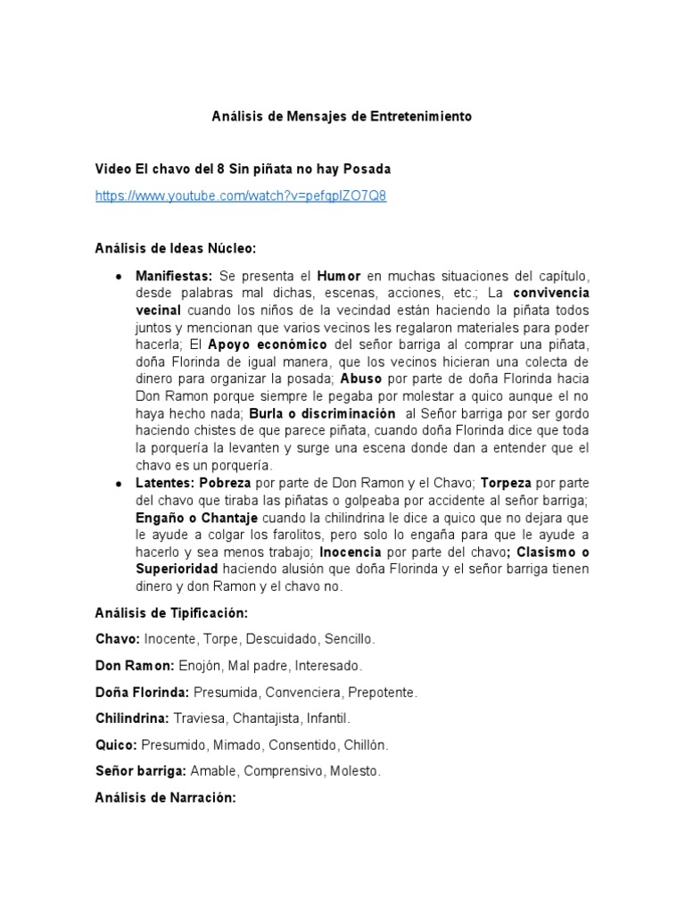 Analisis De Mensajes De Entretenimiento Pdf