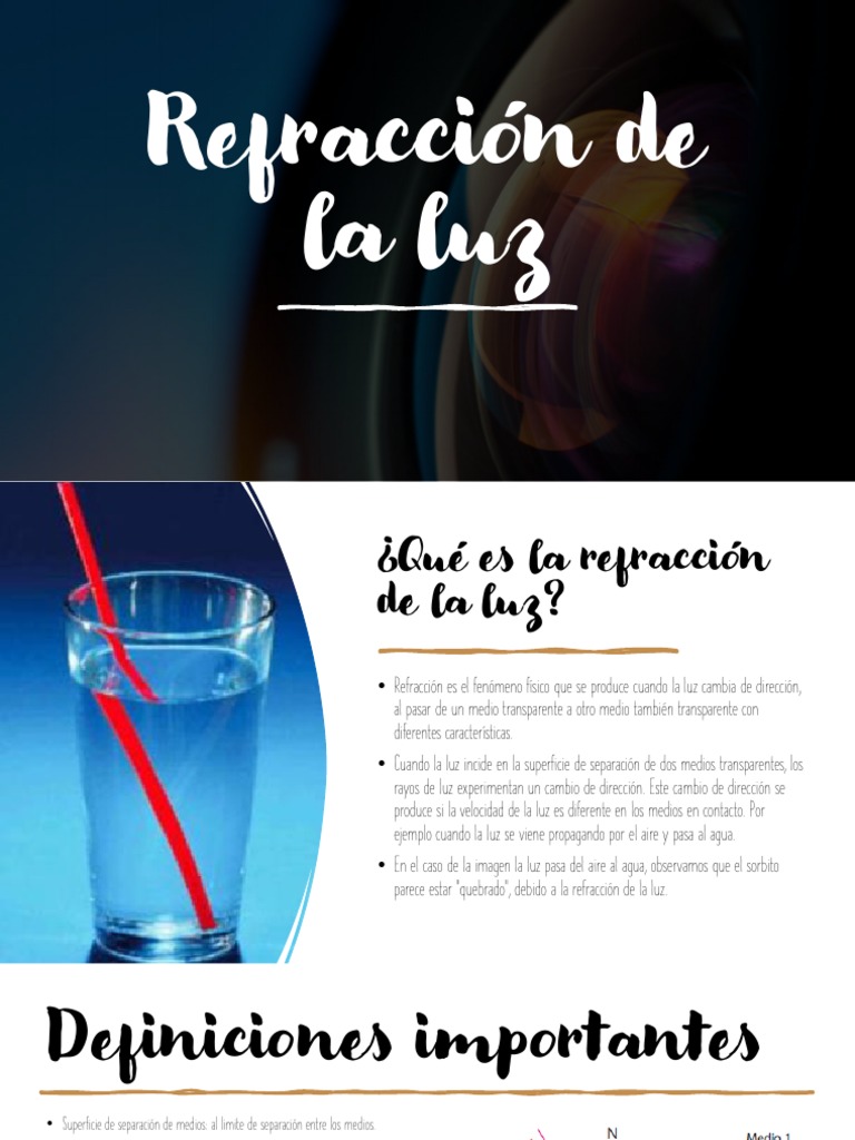 Refracción de La Luz | Descargar gratis PDF | Refracción | Ligero