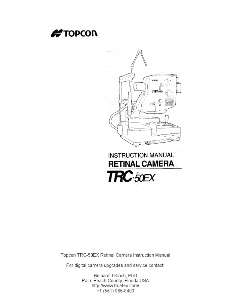 Topcon Trc-50ex Instruction Manual | PDF | Business | Technology & Engineering