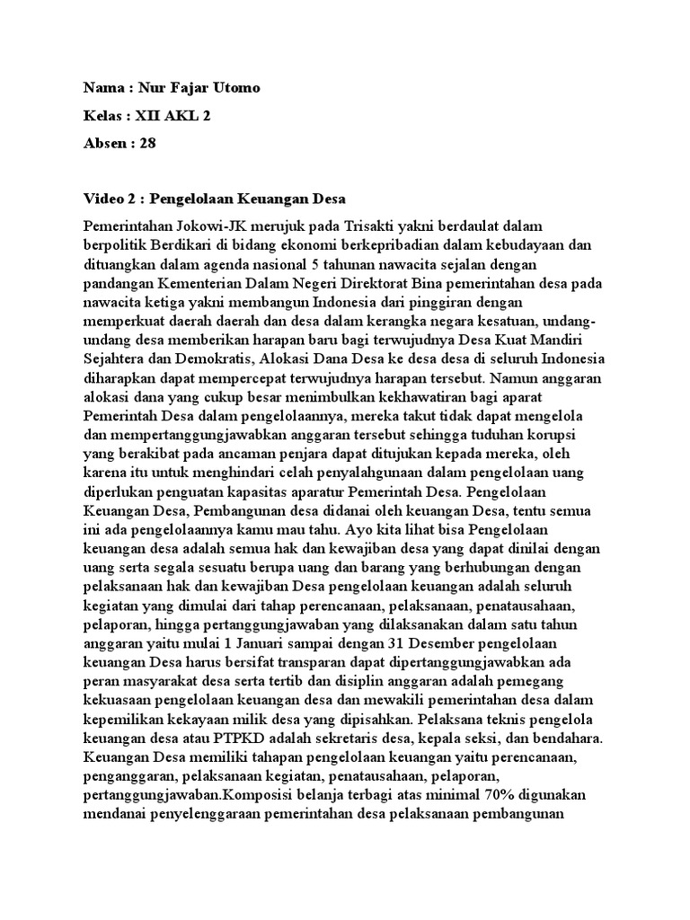 Nur Fajar Utomo Xii Akl 2 (28) - Lip | PDF