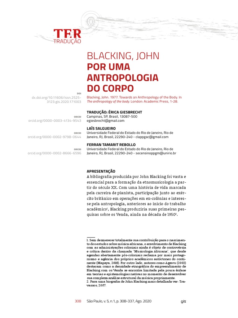 John Blacking | PDF | Humano | Sociologia