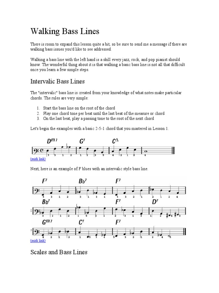 Walking Bass Lines | PDF