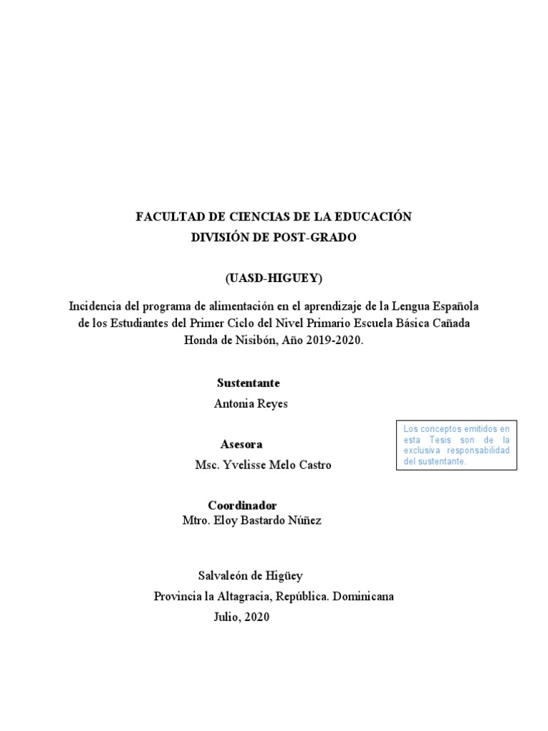 Antonia Reyes Editado-Rvy4 | PDF | Aprendizaje | Nutrición