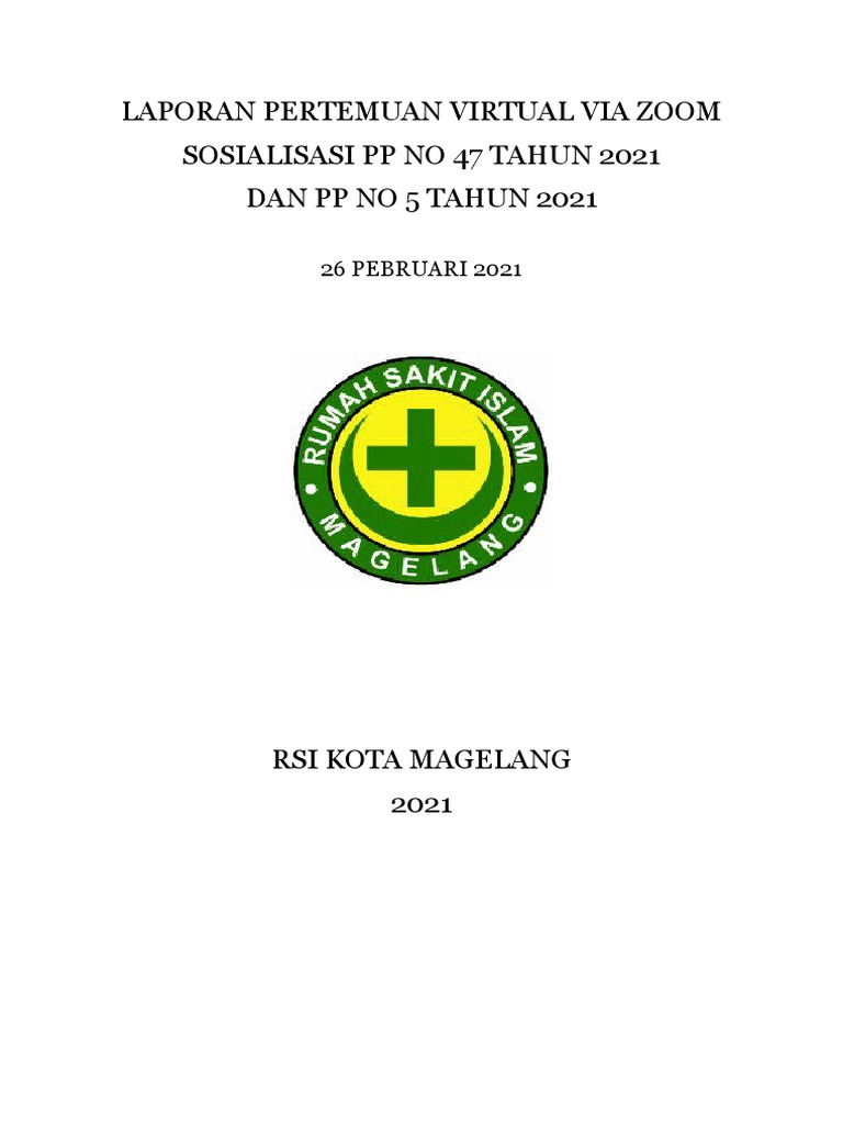 Laporan Zoom Meeting PP 47 Dan PP 5 | PDF