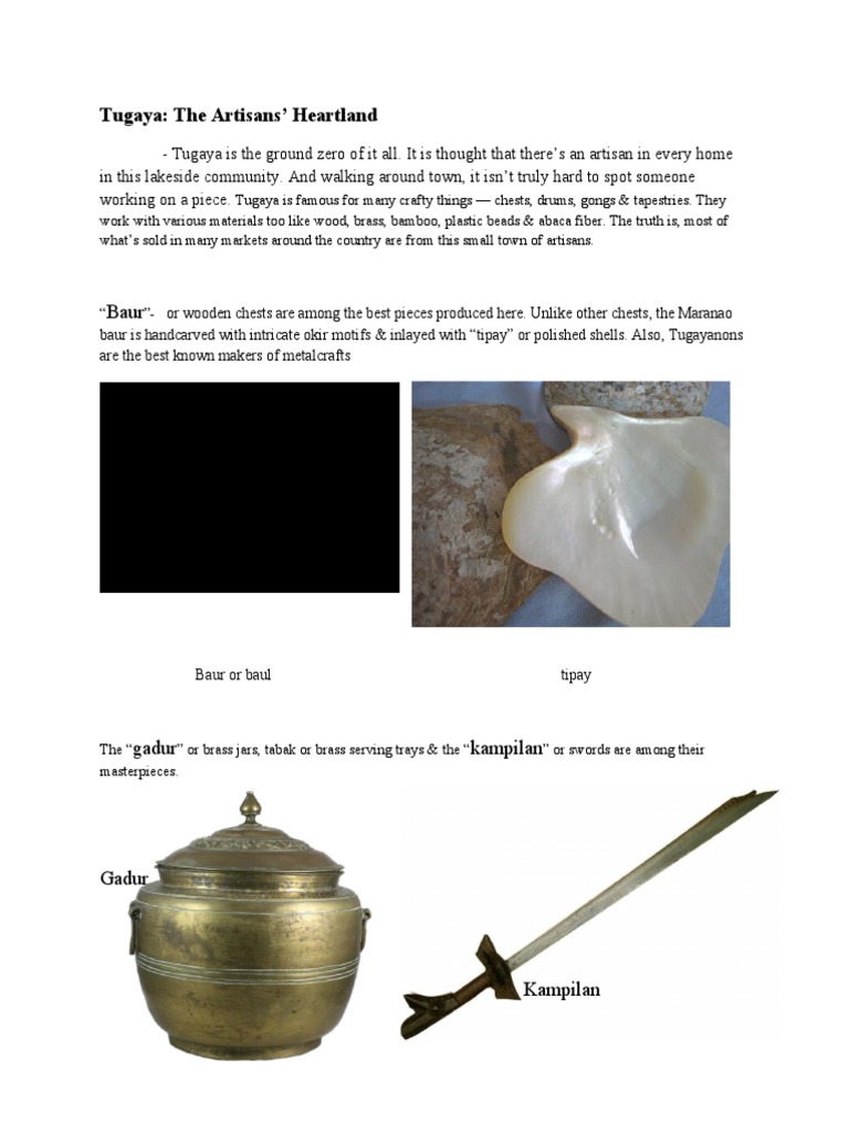 Tugaya: The Artisans' Heartland | PDF | Weaving | Crafts