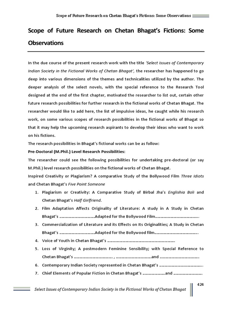 X-4 Scope For Future Research | PDF | The Arts