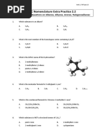 Worksheet - Naming Hydrocarbons | PDF