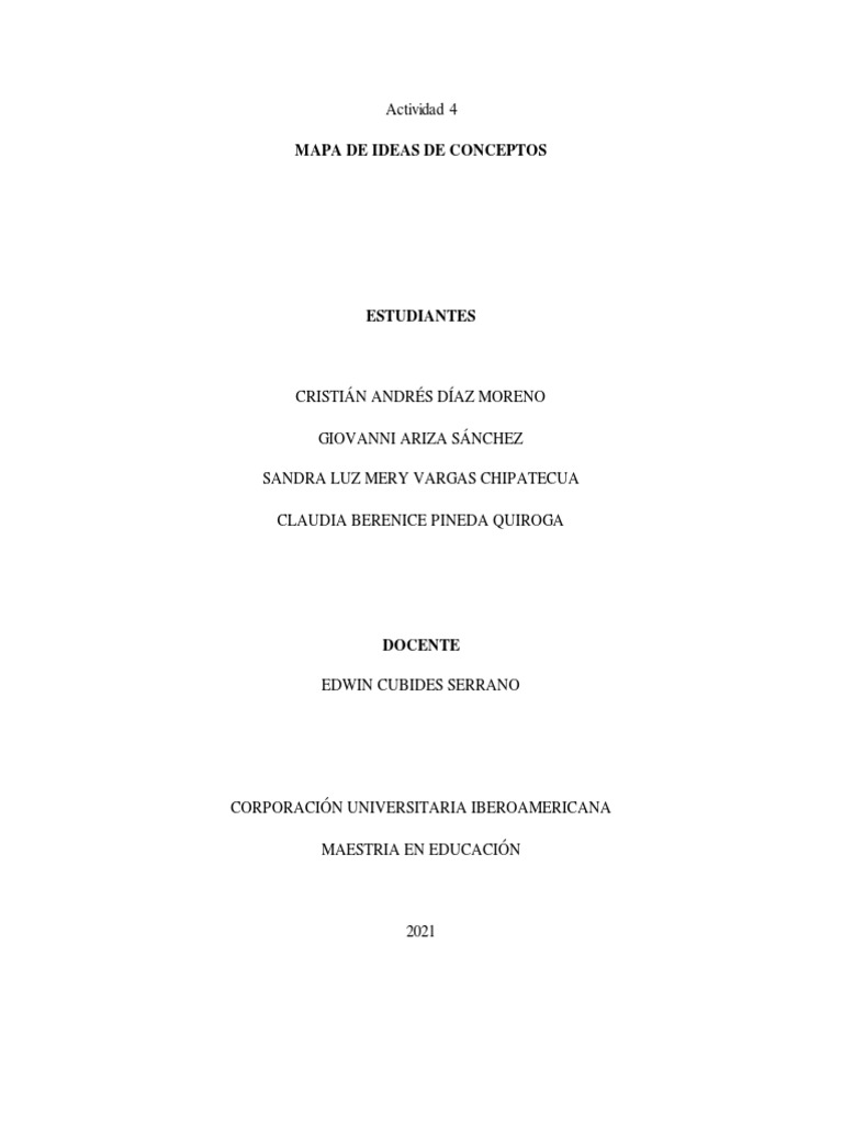 Actividad 4 Ibero Mapa Conceptual | PDF