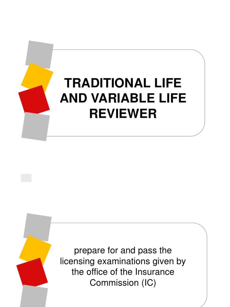 Traditional Life and Variable Life Reviewer | PDF | Investing ...