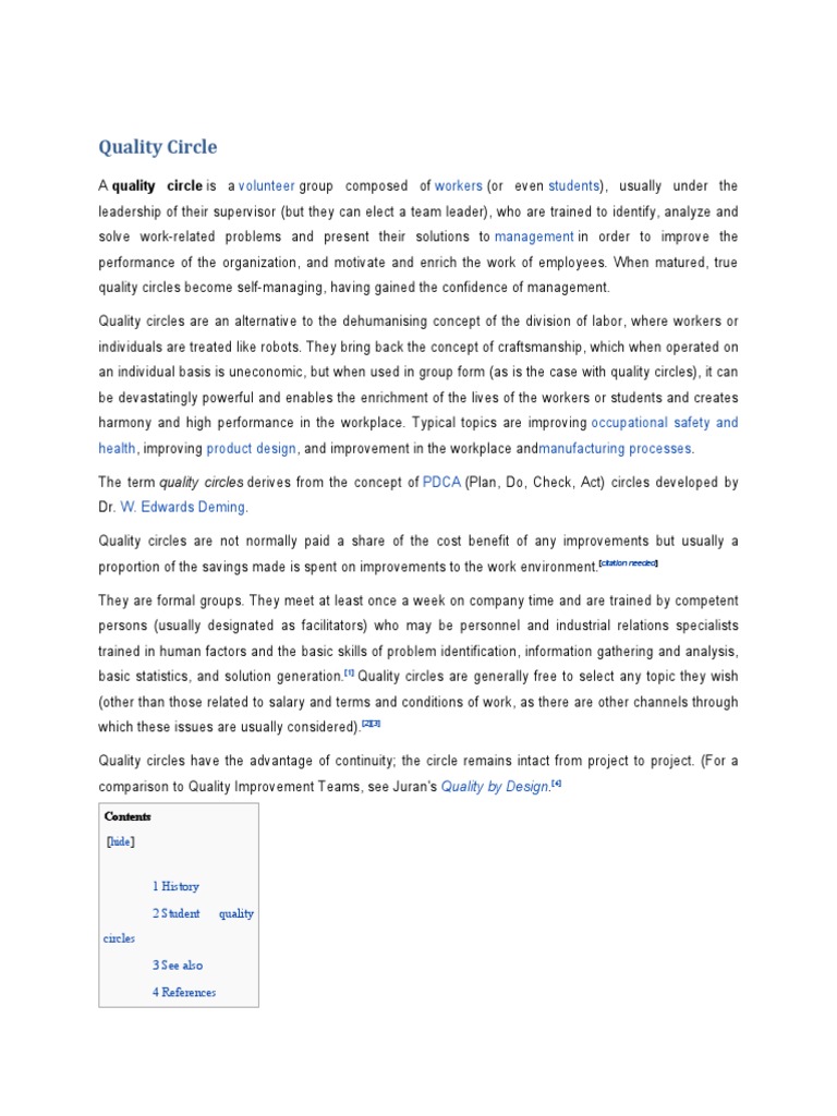 Quality Circle Defn | PDF | Business