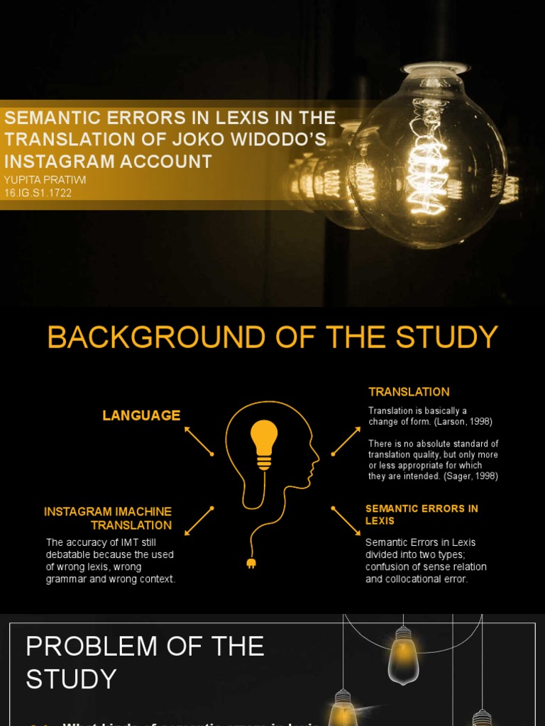 Semantic Error in Lexical in Machine Translation | PDF | Translations ...