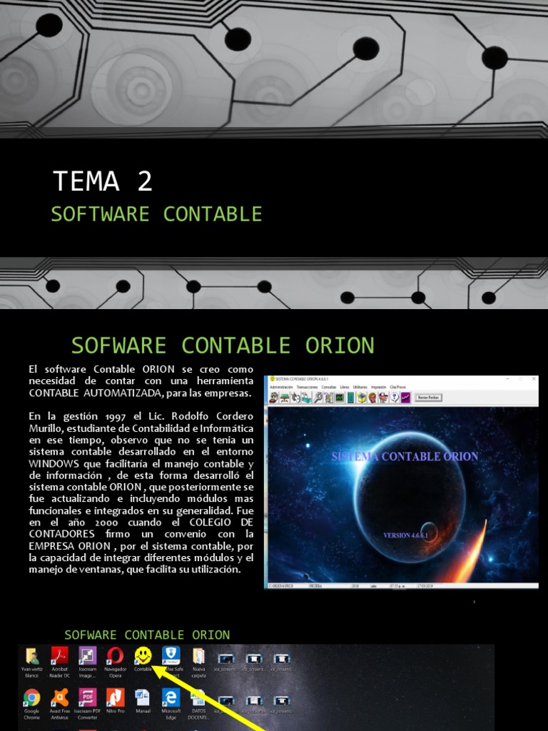 Tema 2 Software Contable Parte I | PDF | Contabilidad | Software