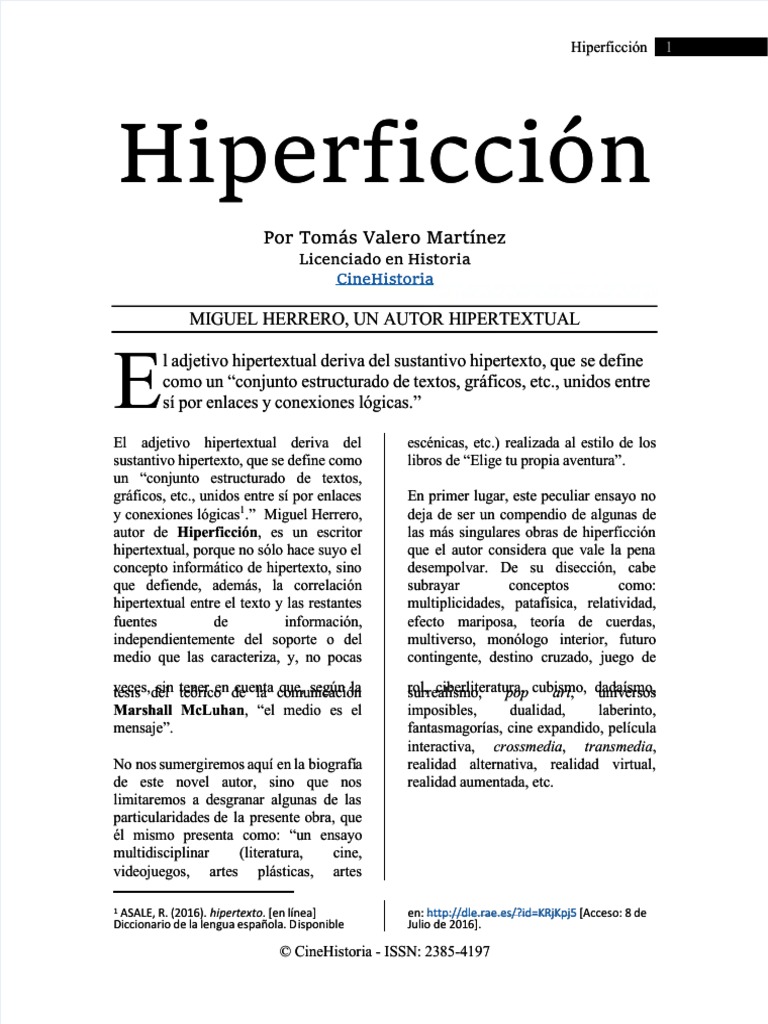 Hiperficcion-Tomas Valero | PDF