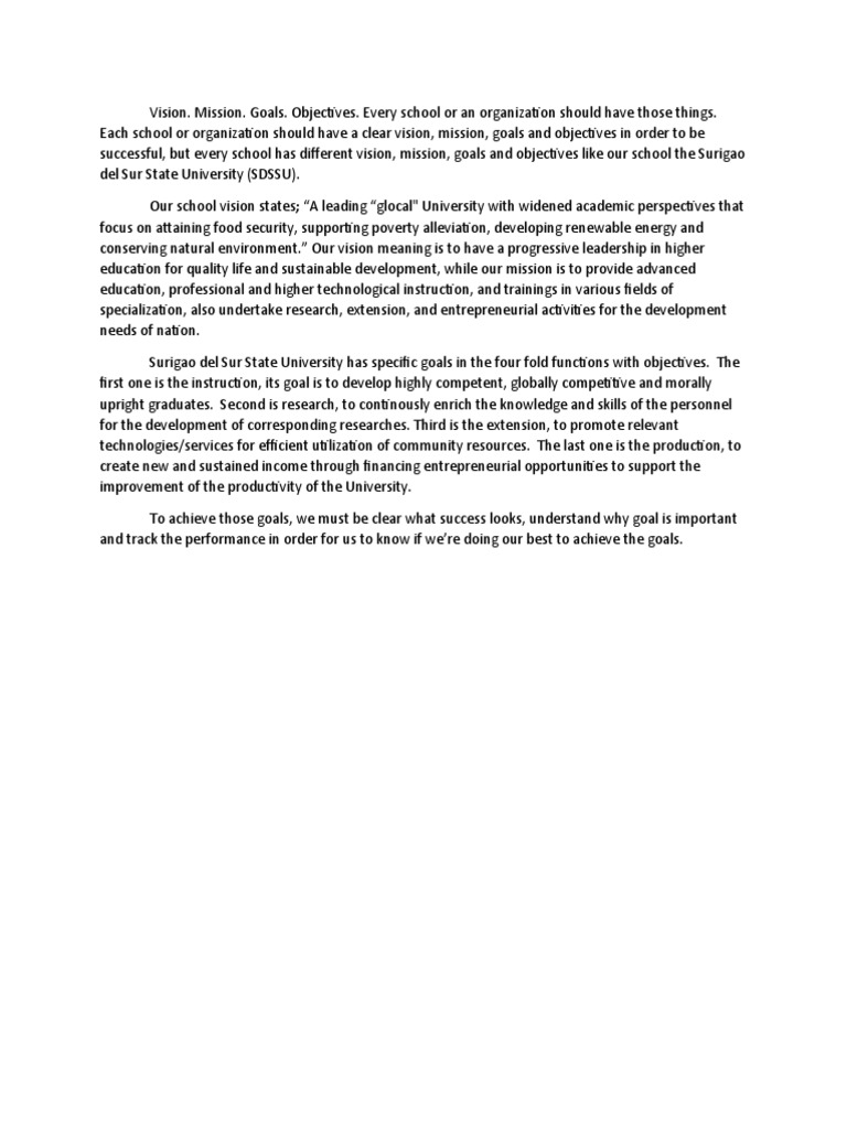 Essay For VMGO | PDF