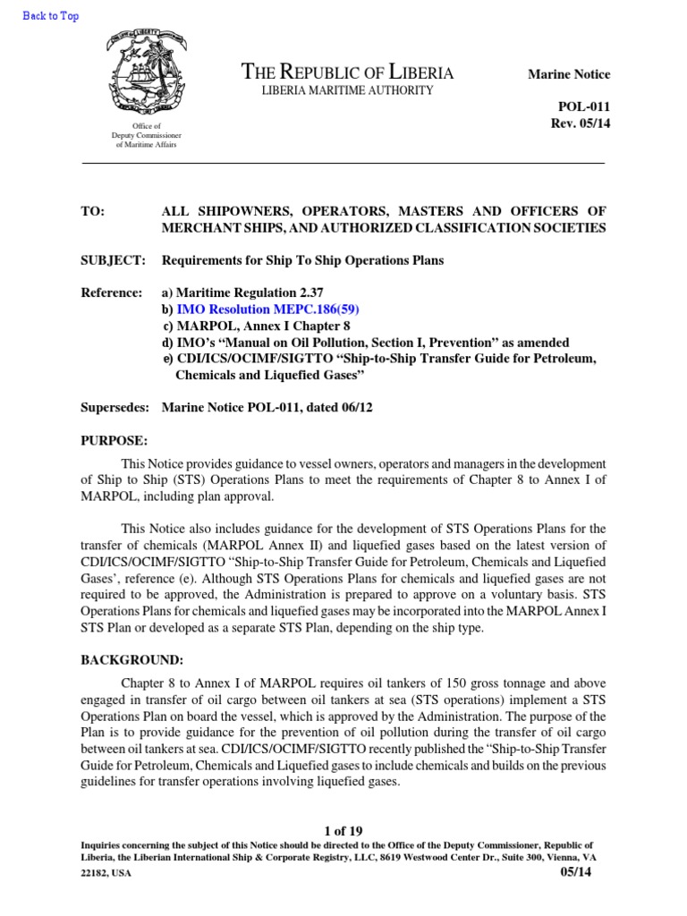 HE Epublic OF Iberia: IMO Resolution MEPC.186 | PDF | Oil Tanker | Ships