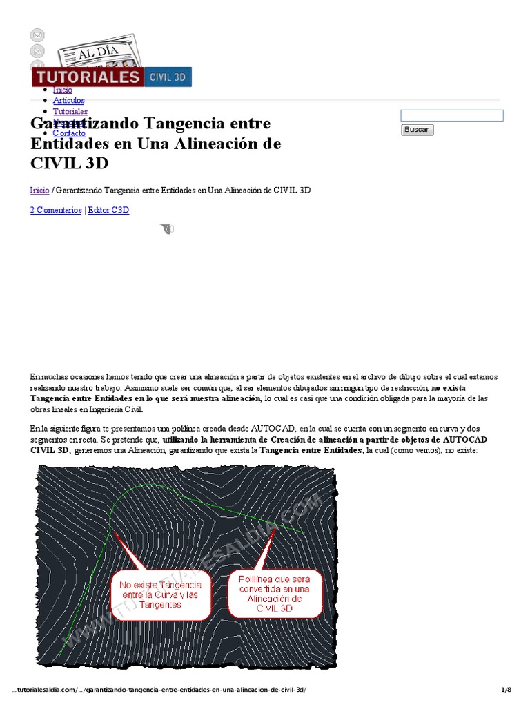 Garantizando Tangencia Entre Entidades en Una Alineación de CIVIL 3D - Tutoriales Al Día CIVIL ...