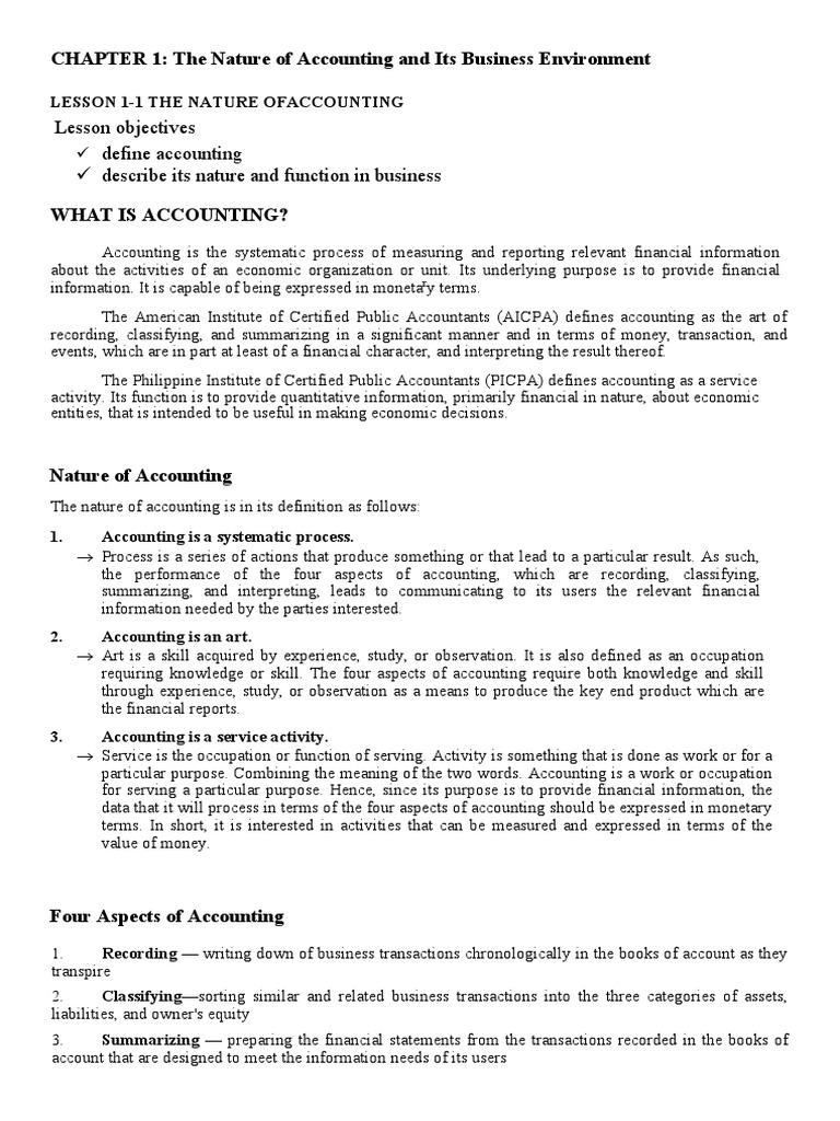 Chapter 1-Fundamentals of Financial Accounting | PDF | Accounting ...
