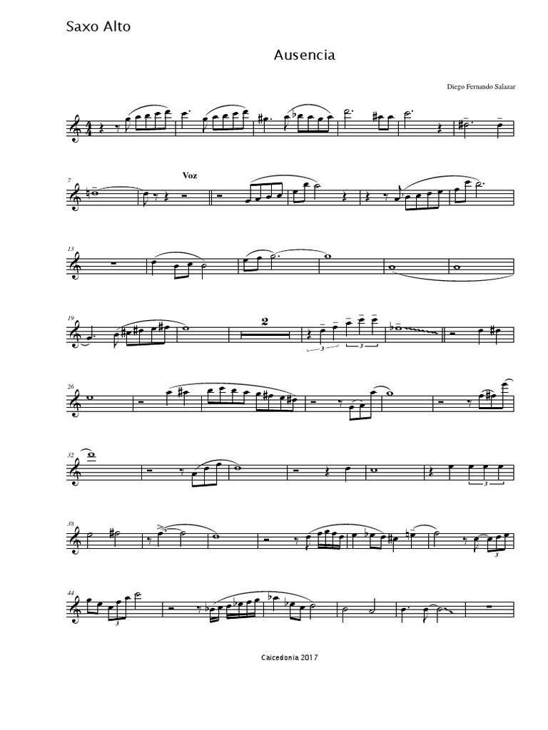 Ausencia - Saxo Alto | PDF