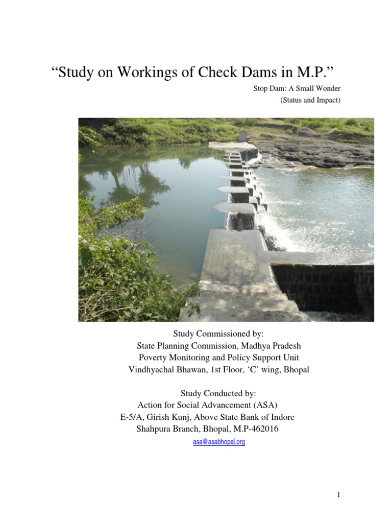 Assessment of Check Dam-Stop Dam | PDF | Dam | Irrigation