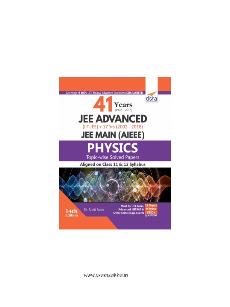 Physics JEE Solved Papers 41 Years Disha Publication | PDF