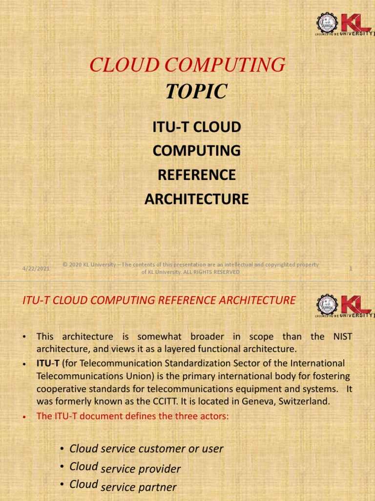Session 7 ITU T Cloud Computing Reference Architecture | Download Free ...