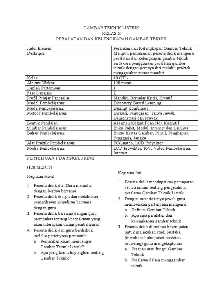 Modul Gambar Teknik Listrik | PDF