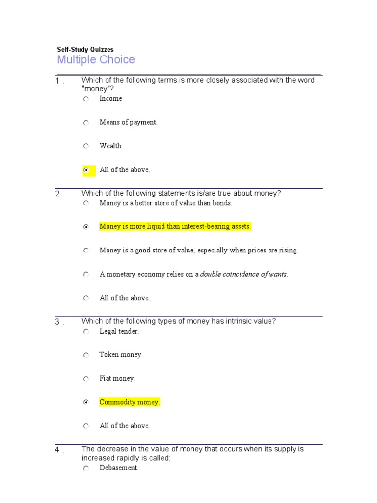 Monetary Policy Worksheet | PDF | Federal Reserve | Money Supply