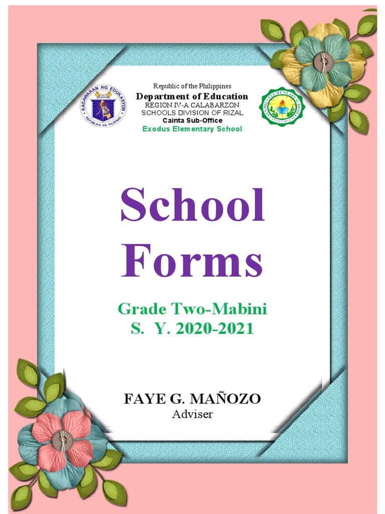 Exodus Elementary School Forms Cover | PDF | Wellness | Technology ...