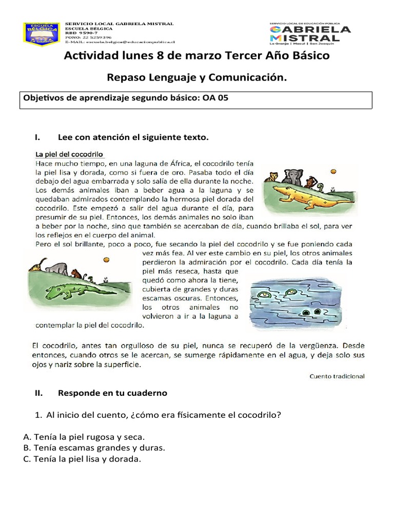 Actividad Lunes 8 de Marzo | PDF