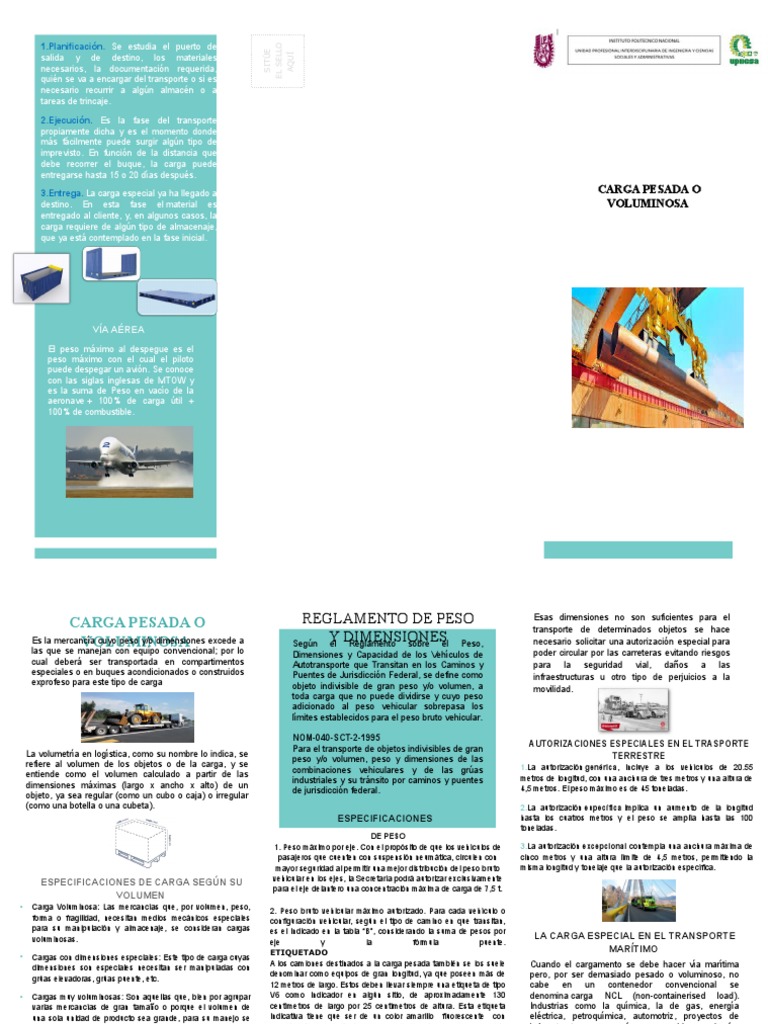 Transporte de Cargas Voluminosas y Pesadas | PDF | Transporte | Eje