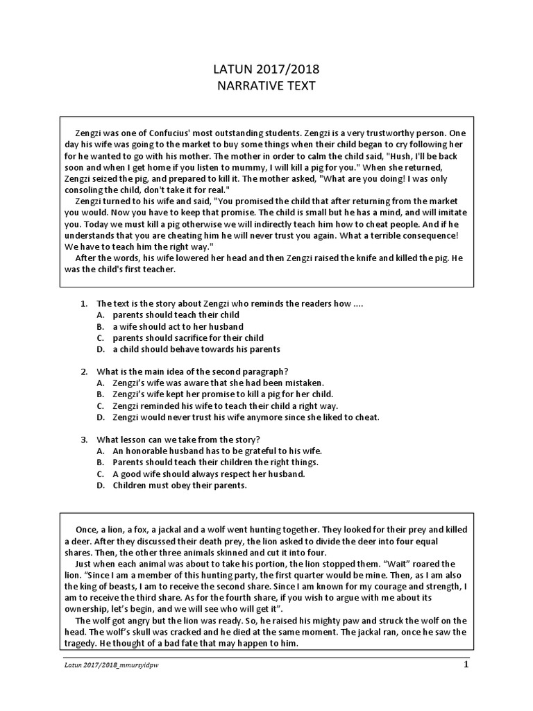 Zengzi's Lessons on Parenting and Integrity | PDF | Bed | Lion
