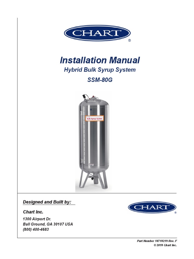 Installation Manual: Hybrid Bulk Syrup System SSM-80G | PDF | Pipe ...