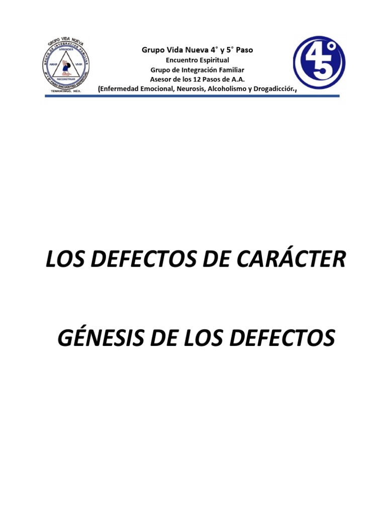 Orígenes y Virtudes de los Defectos de Carácter | PDF | Cristianismo ...