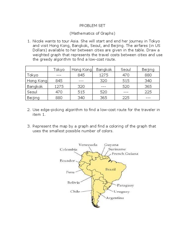 Problem Set (Math of Graphs) | PDF