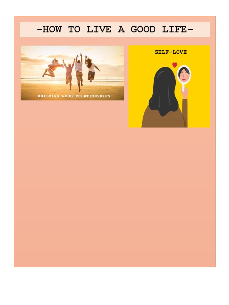 How To Live A Good Life-: Self-Love | PDF