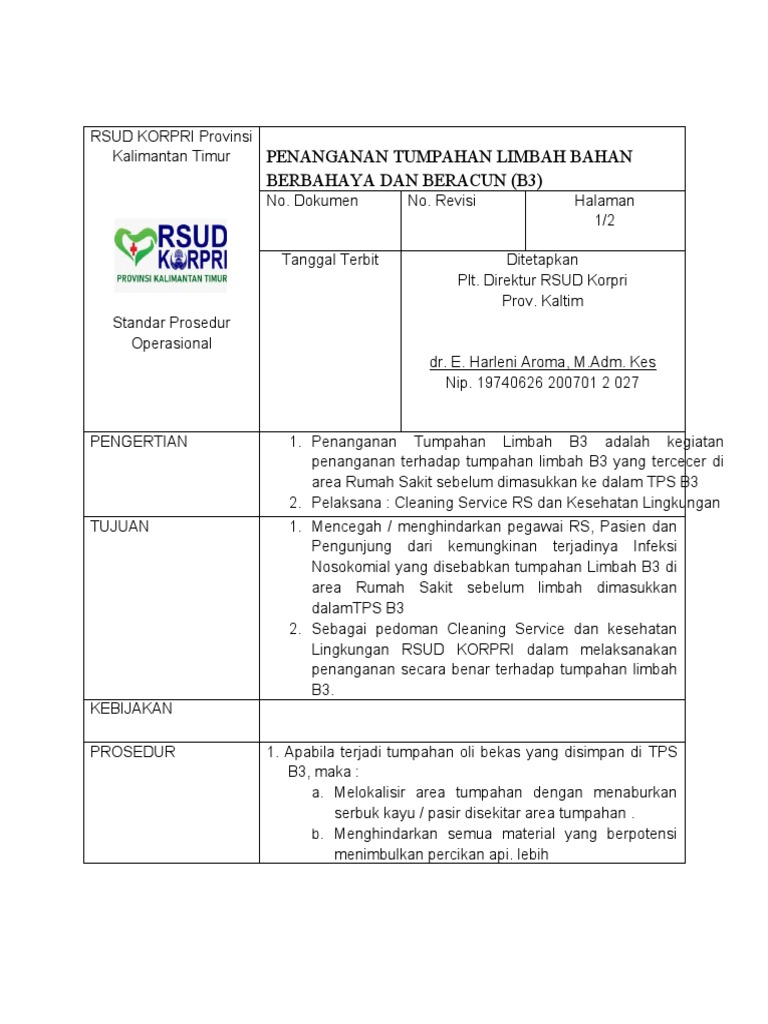PEnanganan Tumpahan B3 .. | PDF