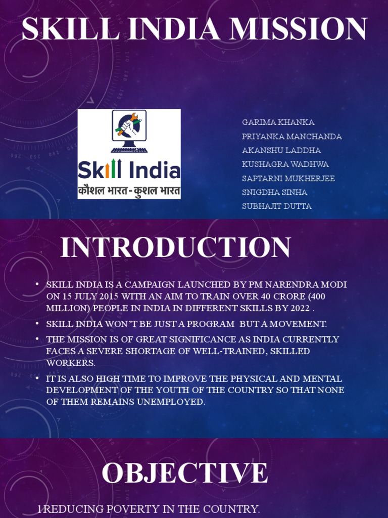 Skill India Mission: Objectives & Impact | PDF | Economies