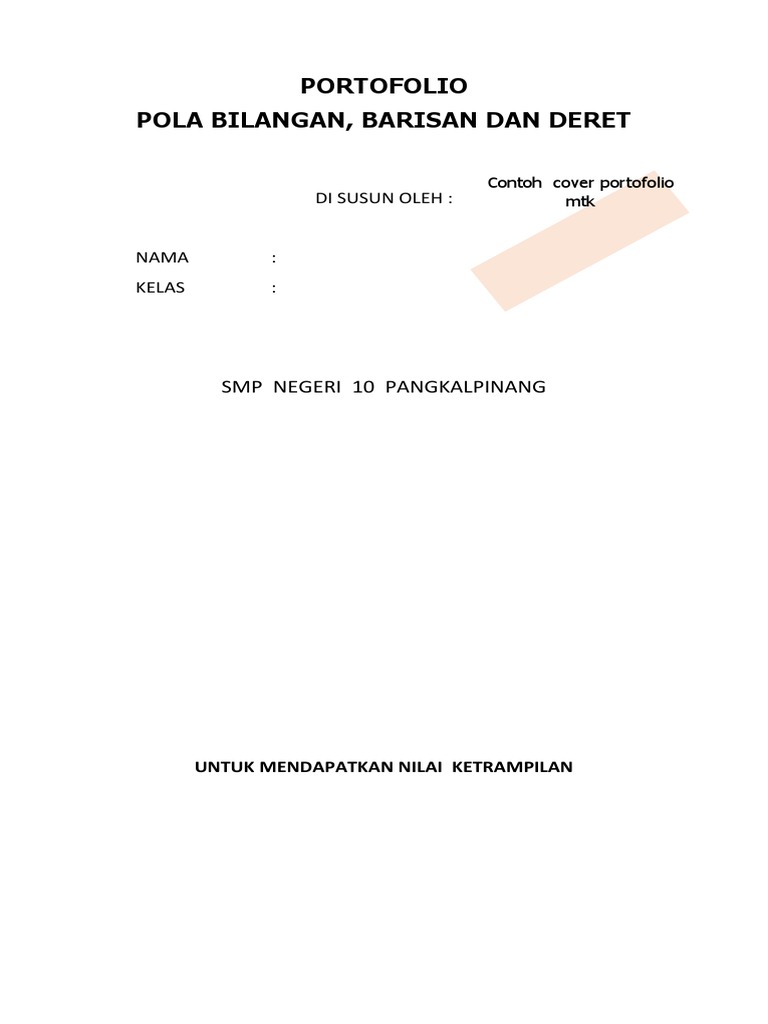 Tugas Portofolio MTK 8 | PDF