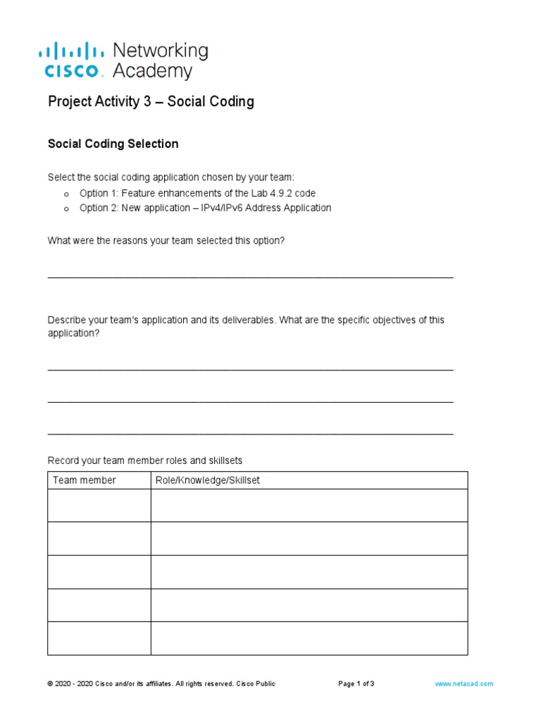 Social Coding Project Overview | PDF | I Pv6 | Computing