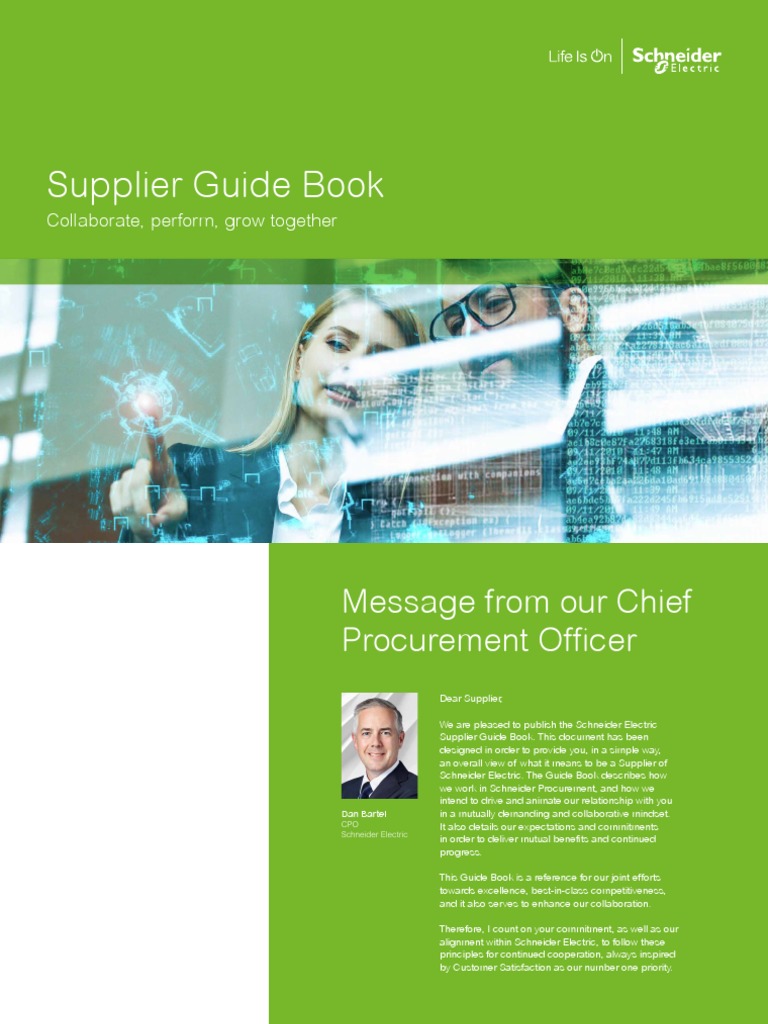 Schneider Electric Supplier Guidebook | PDF | Supply Chain | Procurement