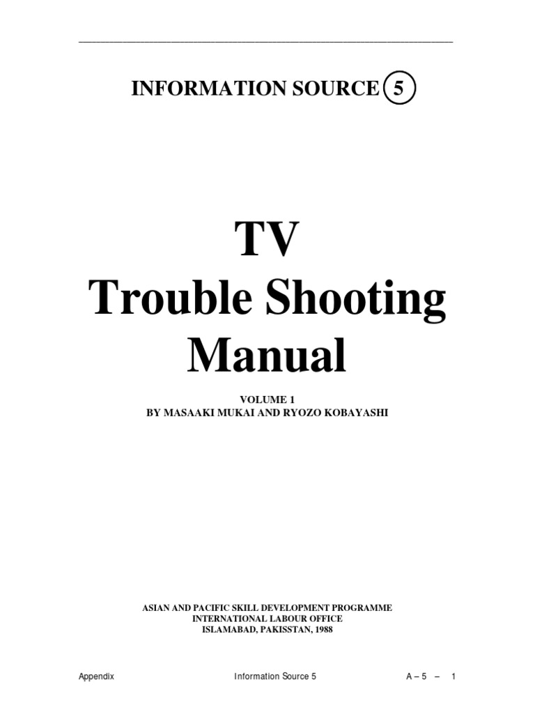 TV Trouble Shooting Manual: Information Source 5 | PDF | Amplifier ...