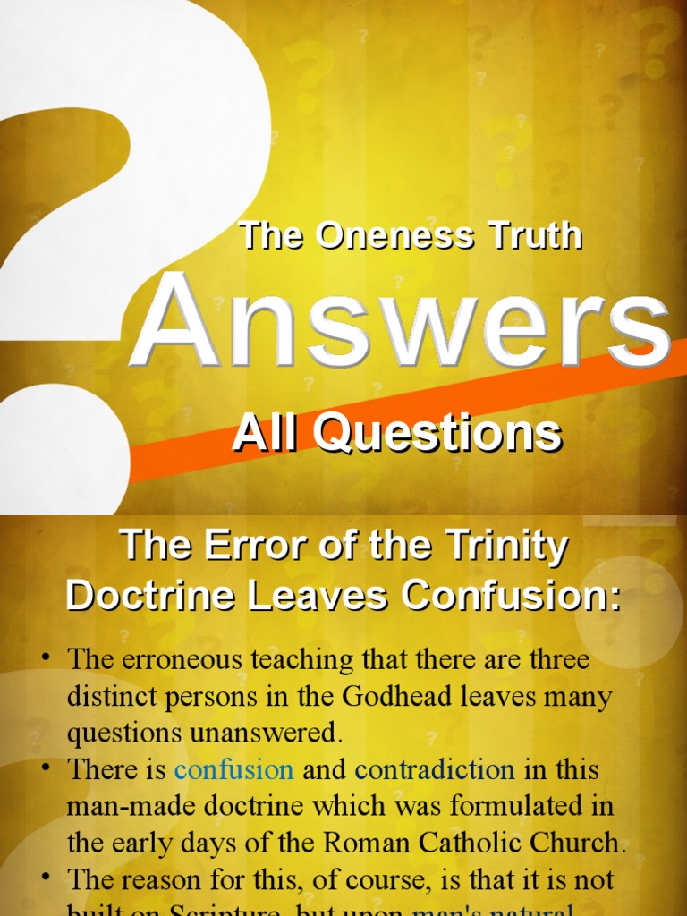 Bible Doc 1 10 PowerPoint | PDF | Oneness Pentecostalism | Trinity