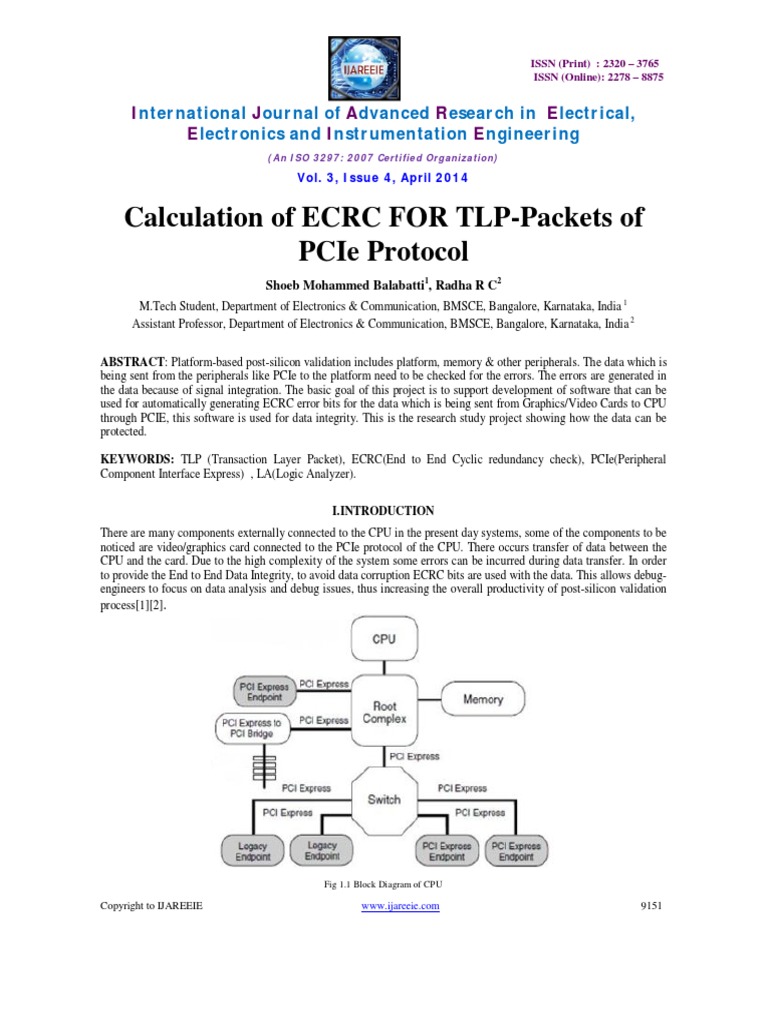 ECRC Calculation | PDF | International Standard Serial Number | Network Packet