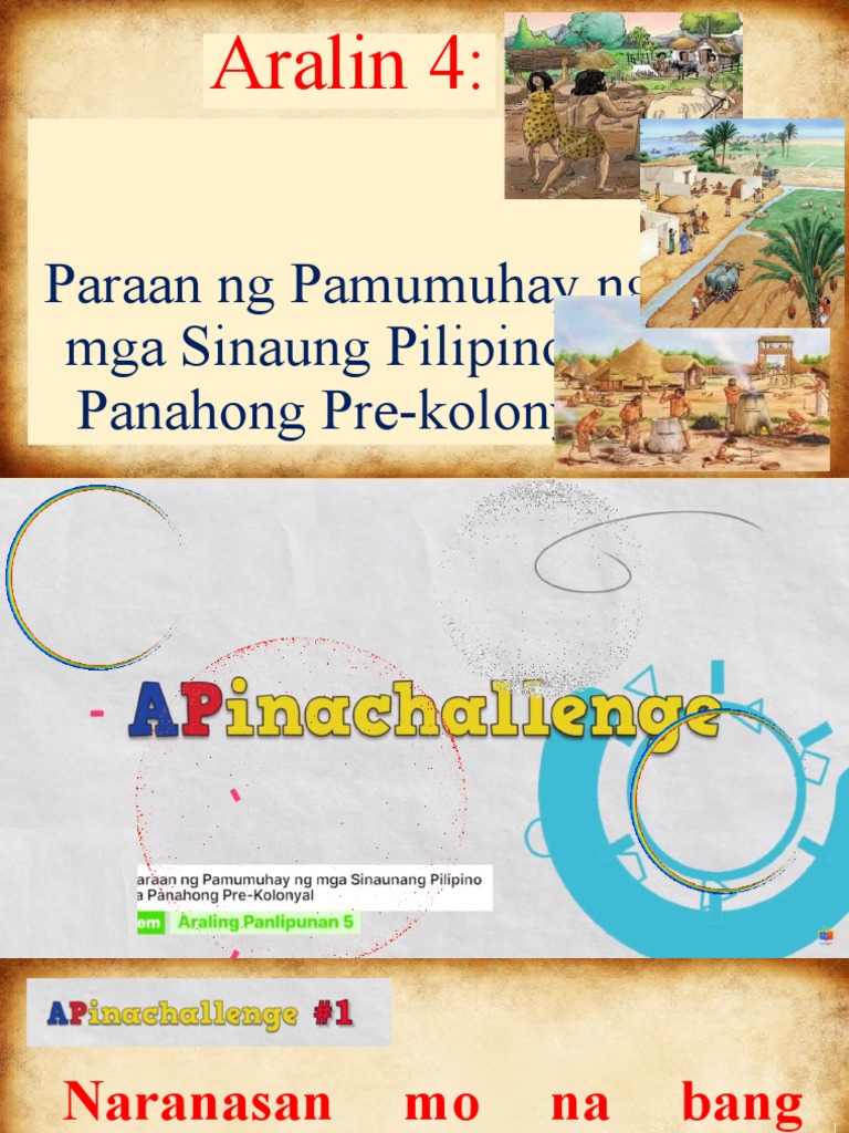 Week 4-AP5-Paraan NG Pamumuhay NG Mga Sinaunang | PDF